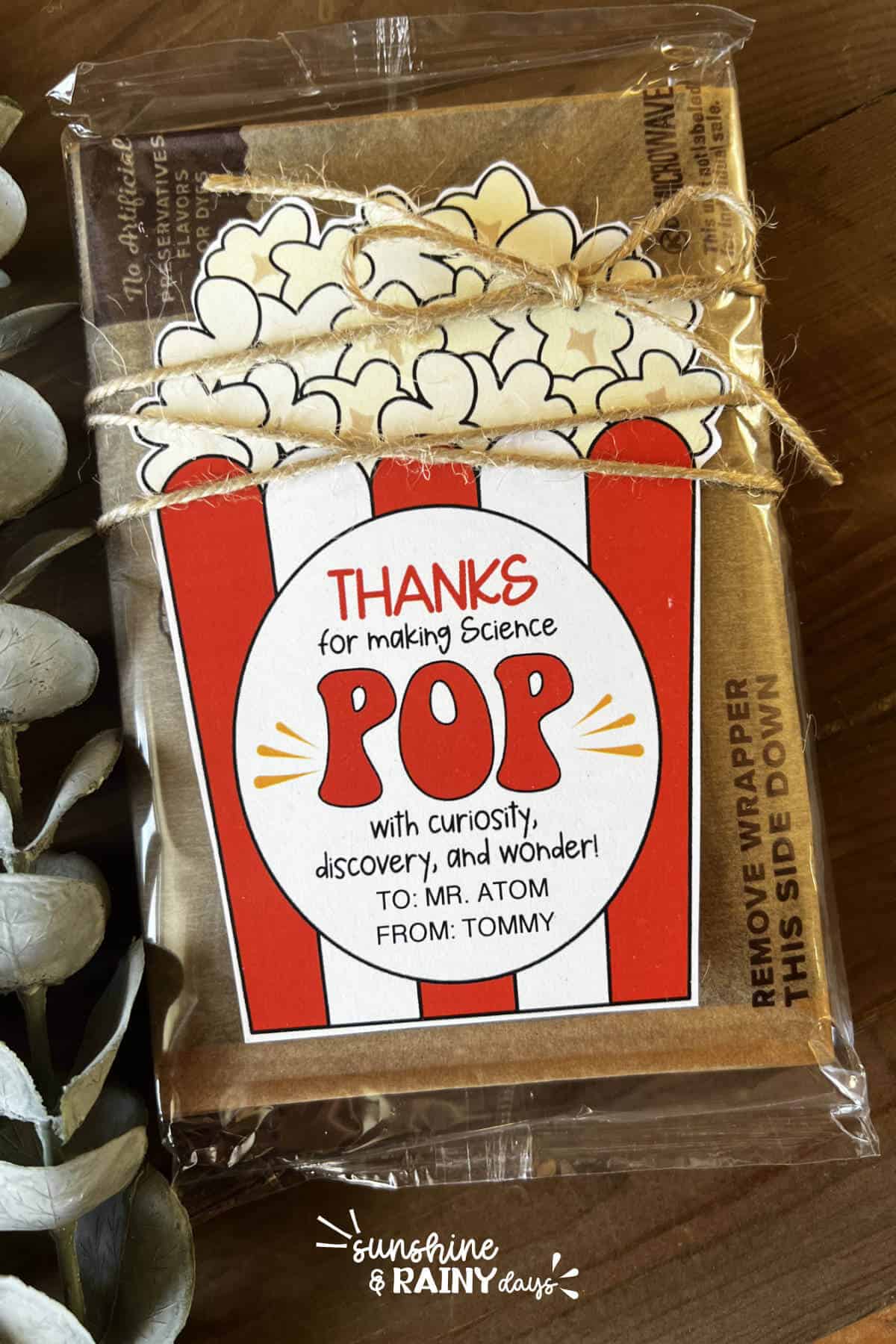 Teacher Appreciation Popcorn Tags - Popcorn Gift Ideas For Teachers ...