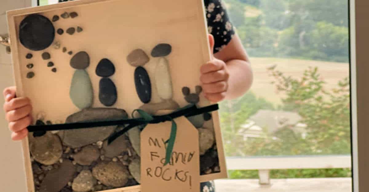 Family Portrait Rock Art Craft - Sunshine and Rainy Days
