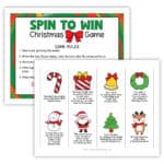 Spin To Win Christmas Bow Game Printables - Sunshine and Rainy Days