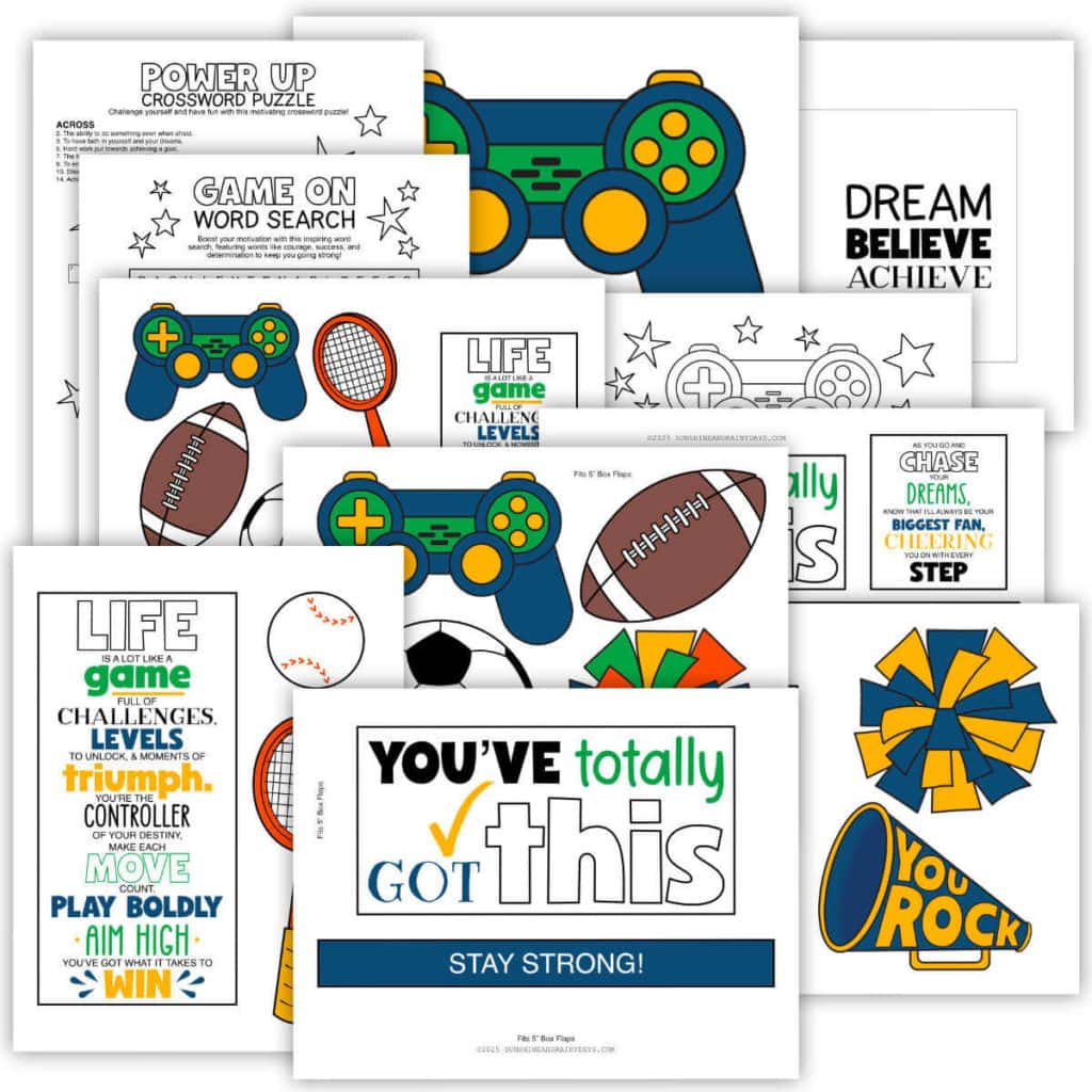 Stay Strong Care Package Printables - Sunshine and Rainy Days