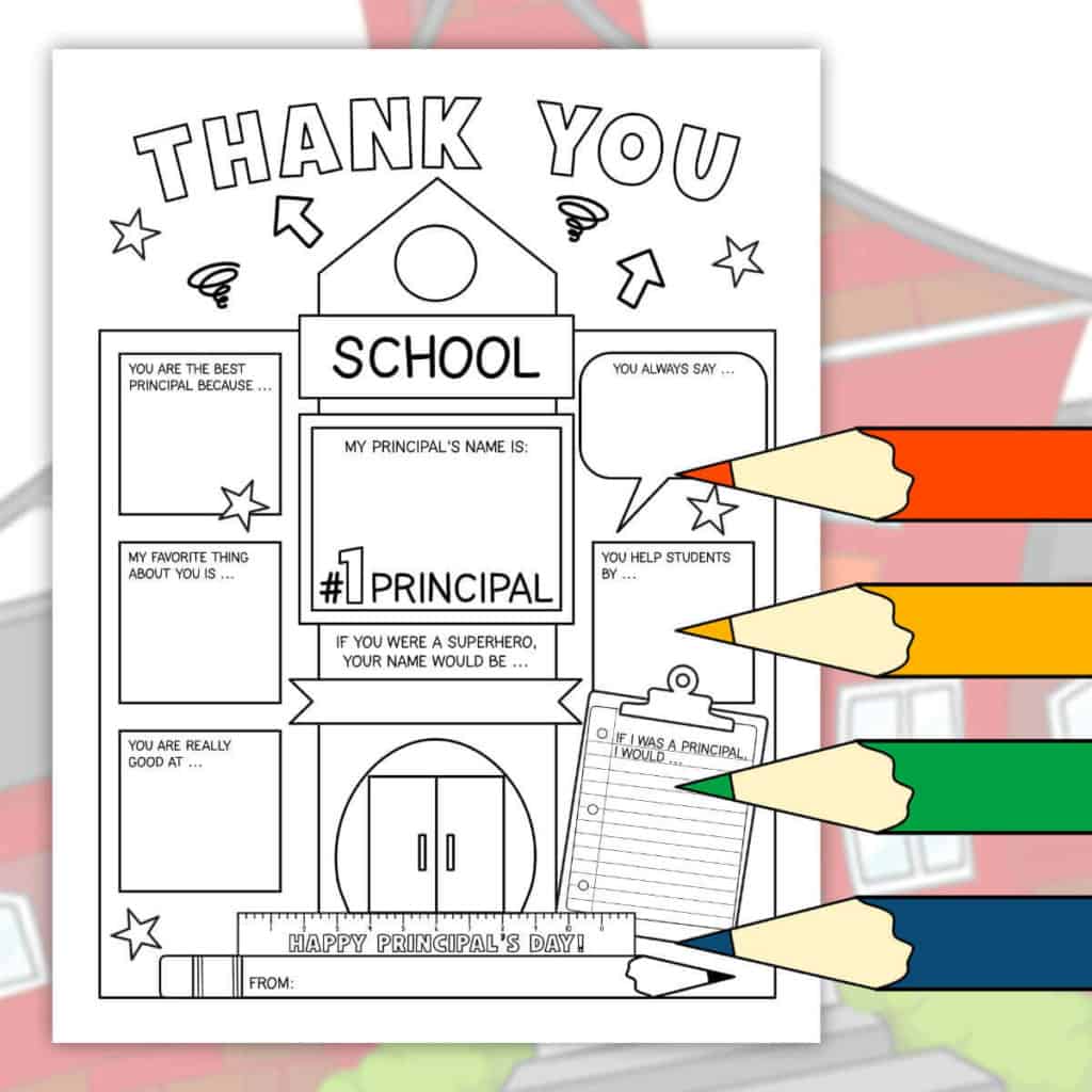 School Principal Appreciation Day Thank You Printable - Sunshine and ...