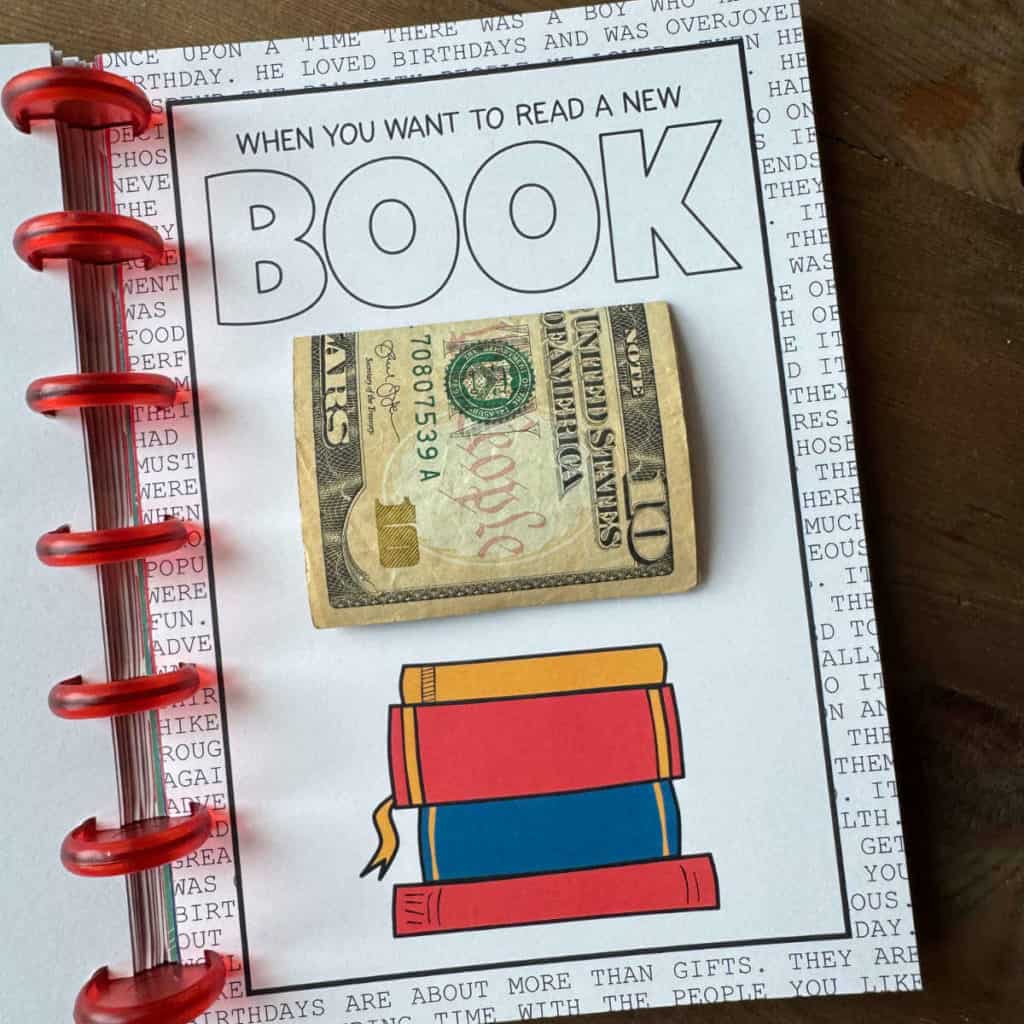 Printable Birthday Gift Card Book - Sunshine and Rainy Days