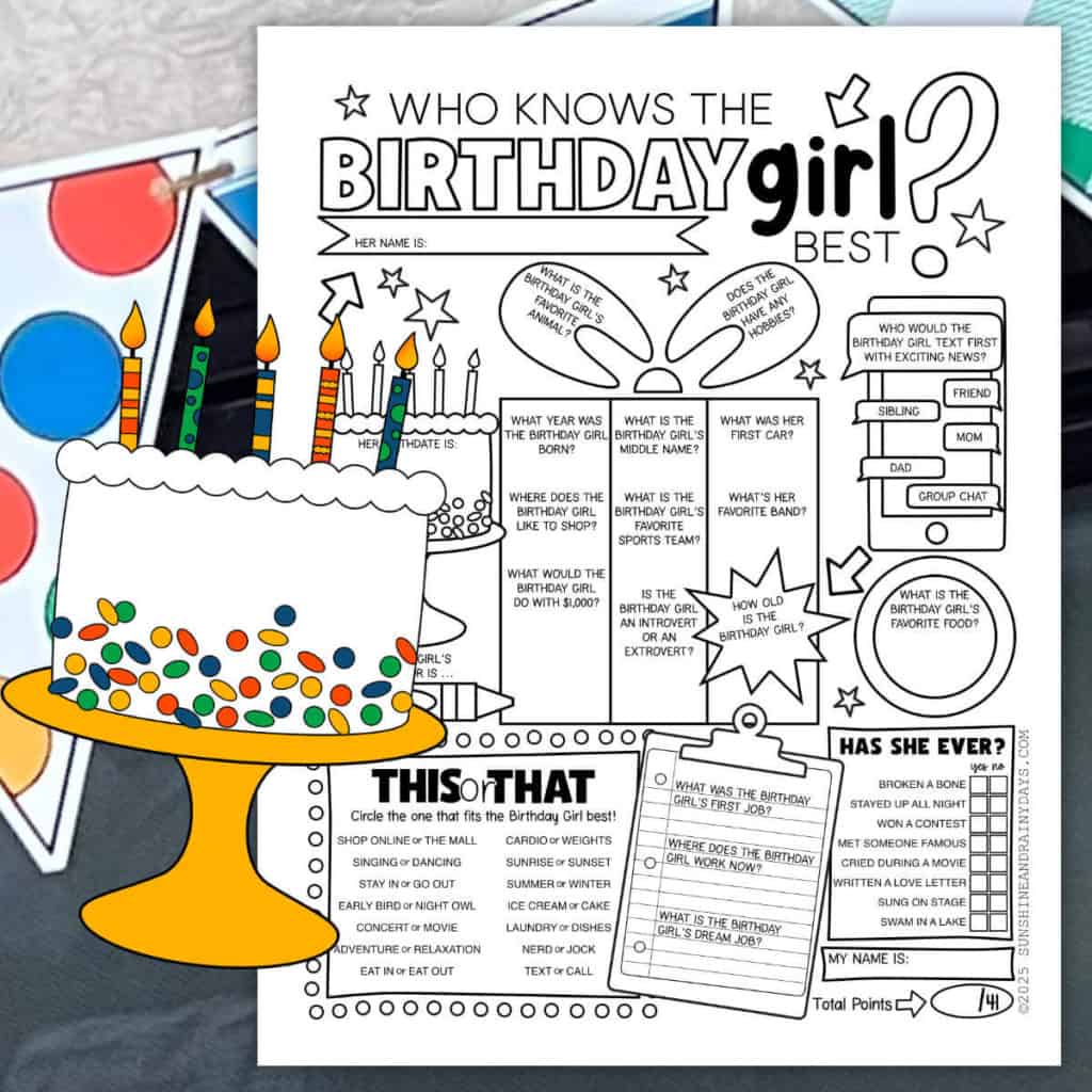 Who Knows The Birthday Guy Best Birthday Party Game - Sunshine and ...