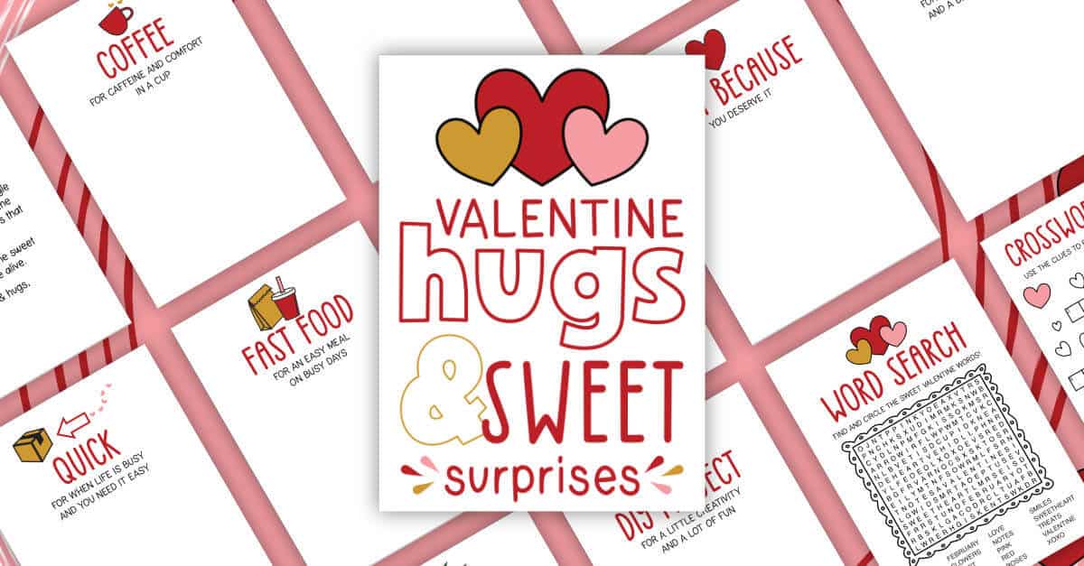 Printable Valentine Gift Card Holder Book - Sunshine and Rainy Days